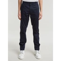 G-Star Raw Chinohose G-STAR "Mosa Straight Chino", Herren, Gr. 34, L&auml;nge 32, blau (salute), Obermaterial: 97% Baumwolle, 3% Elasthan, Hosen Chinohose