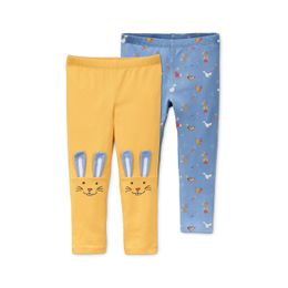 Tchibo - 2 Leggings - M&auml;dchen - Gr. 122/128 - blau