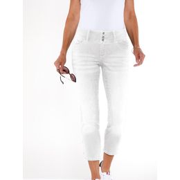 7/8-Jeans Casual Looks, Damen, Gr. 36, Normalgr&ouml;&szlig;en, wei&szlig;, 98% Baumwolle, 2% Elasthan, unifarben, 7/8-L&auml;nge, Jeans