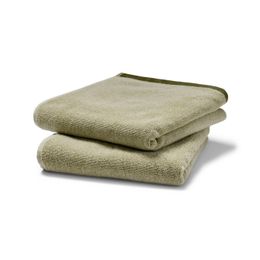 Tchibo - 2 hochwertige Jacquard-Handt&uuml;cher - braun