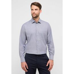 Langarmhemd Eterna "COMFORT FIT", Herren, Gr. 44, Normalgr&ouml;&szlig;en, stahlgrau, Twill, 100% Baumwolle, normal, Manschette, Hemden, NON IRON (b&uuml;gelfrei)