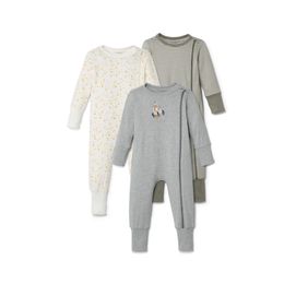 Tchibo - 3 Pyjamas - Unisex - Gr. 86/92 - wei&szlig;