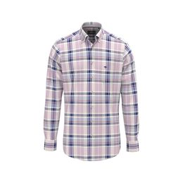 Langarmhemd Fynch-Hatton, Herren, Gr. XXL, N-Gr, magnolia, Web, Obermaterial: 100% Baumwolle, kariert, schmal h&uuml;ftbedeckend, Rundhals, Hemden, mit Brusttasche und Button-down-Kragen