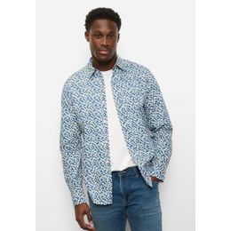Langarmhemd OLYMP "OLYMP Casual, regular fit, Kent", Herren, Gr. L, Normaler Arm, marine, 100% Baumwolle, Hemden