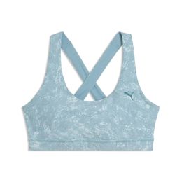 Sport-BH Puma "CLOUDSPUN Sport-BH mit Print Damen", Damen, Gr. S, N-Gr, baltic sea blau, Obermaterial: 85% Polyester, 15% Elasthan; Innenfl&auml;che der Vorderseite: 94% Polyester, 6% Elasthan; Futter: 94% Polyester, 6% Elasthan, eng, BHs Sport-BH