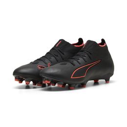 Fu&szlig;ballschuh Puma "ULTRA 6 MATCH+ FG/AG Fu&szlig;ballschuhe Erwachsene", Damen, Gr. 42.5, schwarz rot, Obermaterial: Textil, Synthetik; Futter: Textil, Synthetik; Innensohle: Textil; Laufsohle: Synthetik, Schuhe Fu&szlig;ballschuh