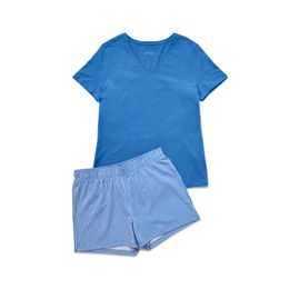 Tchibo - Shorty-Pyjama-Set - Damen - Gr. XL - wei&szlig;