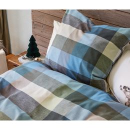 Tchibo - Flanell-Bettw&auml;sche - blau