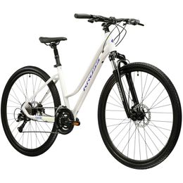 Crossrad KROSS "Evado 4.0" Gr. 48, grau (grau, schwarz), Fahrr&auml;der, Damen, 48cm, 28 Zoll (71,12cm) hinten: 28 Zoll (71,12cm)