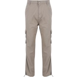 DEF Damen Cargohose "DEF Herren DEF Cargopant"grau, Gr. 33, unifarben, 97% Baumwolle, 3% Elasthan, Hosen