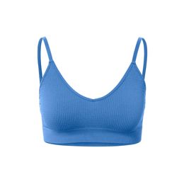 Tchibo - Seamless-Bustier mit Struktur - Damen - Gr. M - blau