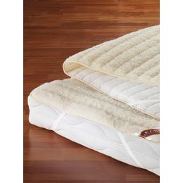 Matratzenauflage SANNWELL Gr. 7, beige, B:180cm L:200cm, 50% Baumwolle, 50% Schurwolle, Matratzenzubeh&ouml;r