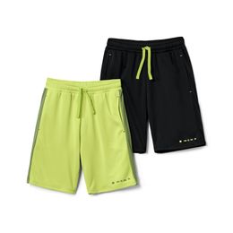 Tchibo - 2 Kinder-Sportshorts - Gr. 158/164 - hellgr&uuml;n