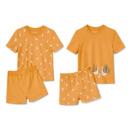 Tchibo - 2 Kleinkind-Pyjamas - Baby - Gr. 86/92 - gelb