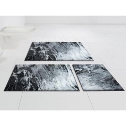 Badematte Grund Gr. 2, grau, rechteckig (60cm x 100cm ), 1 Stk., Badematten, Badematte