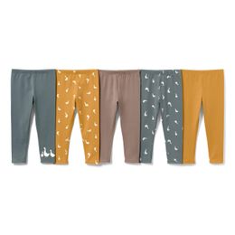 Tchibo - 5 Baby-und-Kleinkind-Leggings - Kinder - Gr. 110/116 - blau
