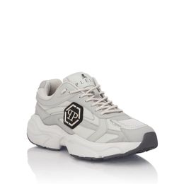 Sneaker Philipp Plein "L&auml;ufer", Damen, Gr. 39, Normalschaft, 10, grau, Schuhe Sneaker