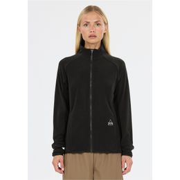 Fleecejacke SOS "Bromo", Herren, Gr. L, schwarz, 92% Polyester, 8% Elasthan, unifarben, normal, hoch geschlossener Ausschnitt, Jacken Fleecejacke, mit kuschelig w&auml;rmender Eigenschaft