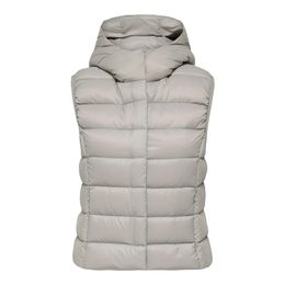 Steppweste Only "ONLRUBY QUILTED DOWN HOOD WAISTCOAT OTW", Damen, Gr. S, string, Steppware, Obermaterial: 100% Nylon, unifarben, normal, Westen Steppweste