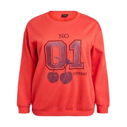 Active By Zizzi Athletic Sweatshirt 'Cannie' female Red size XXL