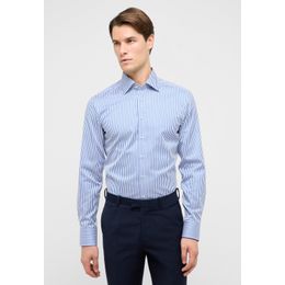 Langarmhemd Eterna "SLIM FIT", Herren, Gr. 40, Normalgr&ouml;&szlig;en, royal blau, Satin, 100% Baumwolle, schmal, Manschette, Hemden, NON IRON (b&uuml;gelfrei)
