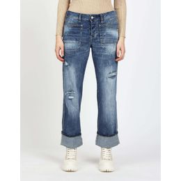 Loose-fit-Jeans Gang "Gang Jeans Loose Fit 94ROBERTA", Damen, Gr. 26, grau, 98% Baumwolle, 2% Elasthan, Jeans