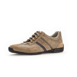 Gabor Herren Sneaker "Gabor Sneaker low Materialmix Leder/Lederimitat", Gr. 42,5beige, Schuhe