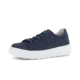 Gabor Damen Sneaker "Sneaker low Rauleder", Gr. 39blau, Schuhe