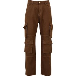 2Y STUDIOS Damen Cargohose "2Y Studios 2Y Kiran 4-Pocket Cargo Pants"braun, Gr. 32, unifarben, 100% Baumwolle, Hosen