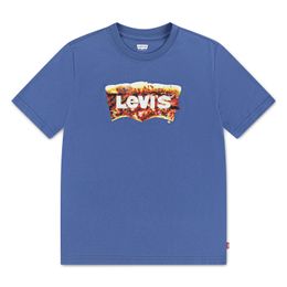 T-Shirt LEVI'S KIDS "LVB BATWING SLICE TEE", Jungen, Gr. 6 (116), true navy, Shirts T-Shirt, for Boys