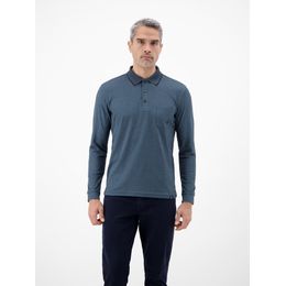 Sweatshirt Lerros "Lerros Langarm Polo mit Brusttasche aus Baumwollmix", Herren, Gr. XL, classic navy, 52% Baumwolle, 48% Polyester, Sweatshirts Sweatshirt