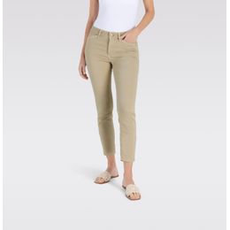 7/8-Jeans MAC "Dream Summer", Damen, Gr. 36, L&auml;nge 26, beige (smoothly beige), Denim/Jeans, Obermaterial: 75% Baumwolle, 12% Modal, 9% Polyester, 4% Elasthan, figurbetont kn&ouml;chelfrei, Jeans, verk&uuml;rzt mit Schlitz am Saum