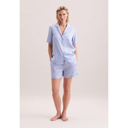 Pyjama Seidensticker, Damen, Gr. 38, blau, 100% Modal, gestreift, Homewear-Sets Pyjama