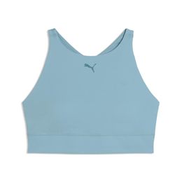 Puma Damen Sport-BH "SHAPELUXE High Neck BH Damen", Gr. Mbaltic sea blau, Obermaterial: 18% Elasthan, 82% Nylon; Futter: 6% Elasthan, 94% Polyester,