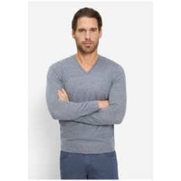 Strickpullover OLYMP "OLYMP Casual Strick", Herren, Gr. 3XL, silbergrau, 85% Schurwolle, 15% Seide, Pullover Strickpullover
