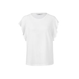 Tchibo - Shirt mit Volant - Damen - Gr. M - wei&szlig;