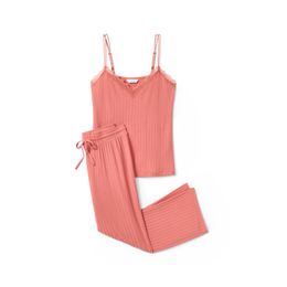 Tchibo - Pyjama - Damen - Gr. M - terracotta