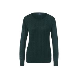 Tchibo - Zopfstrickpullover - Damen - Gr. M - dunkelgr&uuml;n