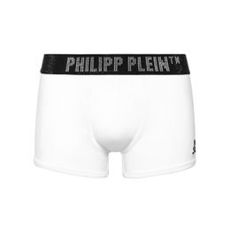 Philipp Plein Herren Boxer "Mit Schmucksteinen", Gr. XL0160, wei&szlig;, crystal, Obermaterial: 100% Glasfaser, 48% Baumwolle, 48% Modal, 4% Elasthan;