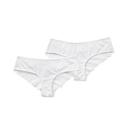 Tchibo - 2 Brazilslips - Damen - Gr. XL - wei&szlig;