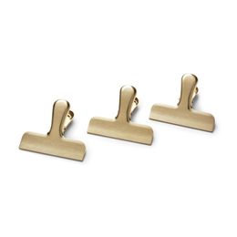 Tchibo - 3 Edelstahl- Aromaclips - gold
