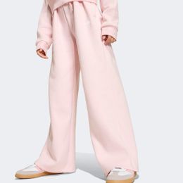 Sporthose adidas originals "WIDE LEG PANTS", Kinder, Gr. 128, N-Gr, sandy pink mel, Obermaterial: 70% Baumwolle, 30% Polyester, Hosen Sporthose, f&uuml;r Kinder und Teens, lockerer Schnitt, mit Kordelverschluss