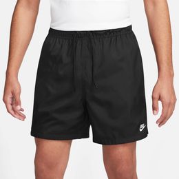Nike Sportswear Herren Shorts "Nike Club Men's Woven Flow Shorts"schwarz, wei&szlig;, Gr. S, Obermaterial: 100% Polyester, Hosen, aus leichtem Webmaterial,