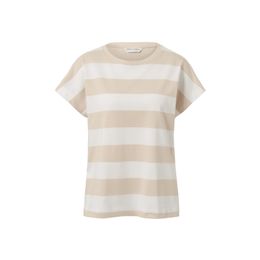 Tchibo - Gestreiftes T-Shirt - Damen - Gr. L - wei&szlig;/gestreift