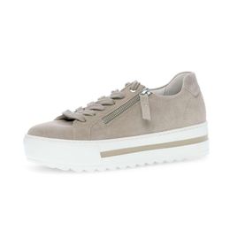 Gabor Damen Sneaker "Sneaker low Rauleder", Gr. 38beige, Schuhe