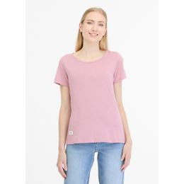 T-Shirt Ragwear "MINTTA", Damen, Gr. XL, rosa (dusty pink), Jersey, Obermaterial: 50% Baumwolle, 50% Polyester, unifarben, regular fit h&uuml;ftbedeckend, Rundhals, Shirts T-Shirt, weiche Jerseyqualit&auml;t