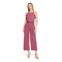 Overall Vera Mont "Damen mit Volant", Damen, Gr. 38, Normalgr&ouml;&szlig;en, sweet bloom, Obermaterial: 95% Polyester, 5% Elasthan, festlich, figurumspielend, amerikanischer Ausschnitt, Overalls Overall, Bindeband