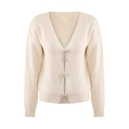 Trendyol Strickjacke Damen Gr&ouml;&szlig;e S ecru / silber