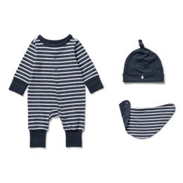 Tchibo - Baby-Set - Baby - Gr. 62/68 - wei&szlig;/gestreift