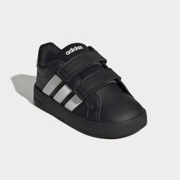 Sneaker adidas Sportswear "GRAND COURT 3.0 KIDS", Damen, Gr. 21, cloud wei&szlig;, core schwarz, core schwarz, Synthetik, Textil, Schuhe Sneaker, f&uuml;r Kinder